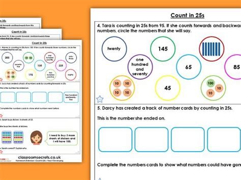 Year 4 Count In 25s Autumn Block 1 Maths Homework Extension Teaching Resources
