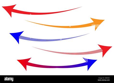 Long Curved Arrow To Both Sides Stock Vector Image And Art Alamy