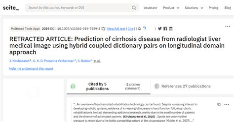 Citation Report Retracted Article Prediction Of Cirrhosis Disease