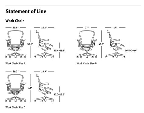 How To Determine Size Of Herman Miller Aeron Chair