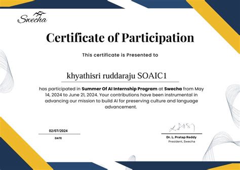 Khyathisri Ruddaraju On Linkedin Ai Internship Artificialintelligence Leadership Swecha