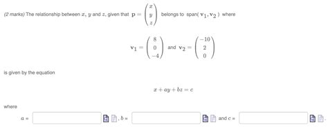 Solved 2 Marks The Relationship Between X Y And Z Given