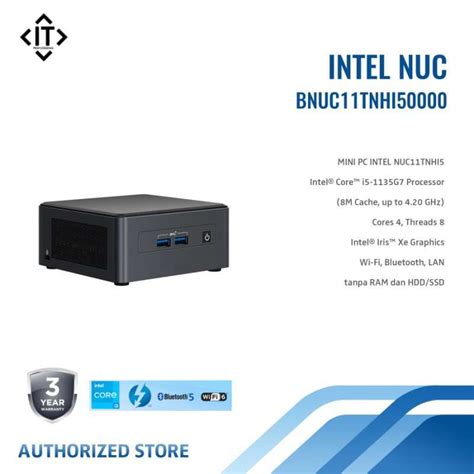 Jual Mini PC Intel NUC Processor BNUC11TNHI50000 Core I5 1135G7 BAREBONE Di Seller IT