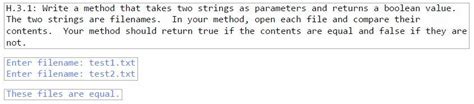 Solved H31 Write A Method That Takes Two Strings As