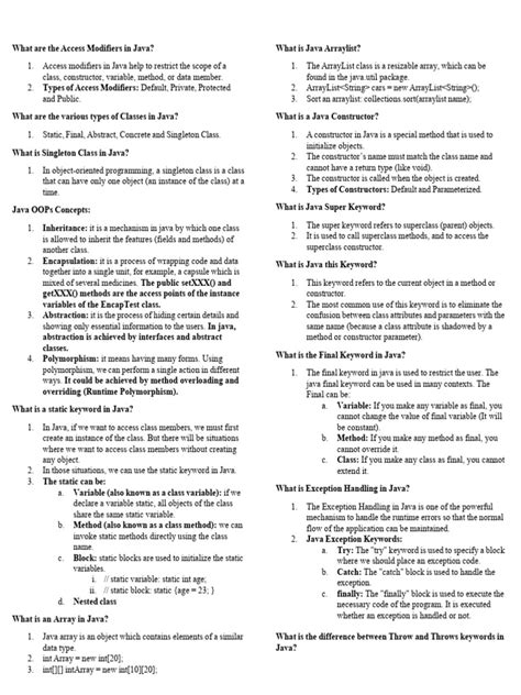 Java Interview Question Kodewala Pdf Class Computer Programming