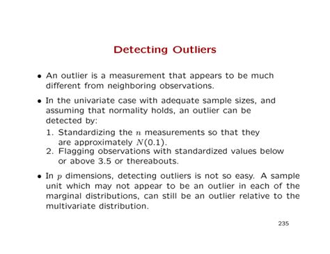 Detecting Outliers