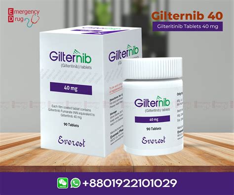 Gilteritinib 40 Mg Gilternib Acute Myeloid Leukemia Flt3