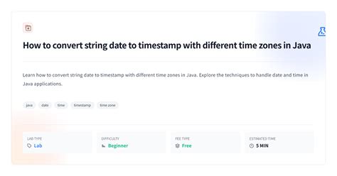 How To Convert String Date To Timestamp With Different Time Zones In Java Labex