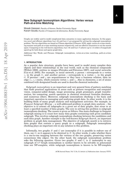 pdf new subgraph isomorphism algorithms vertex versus path at a time