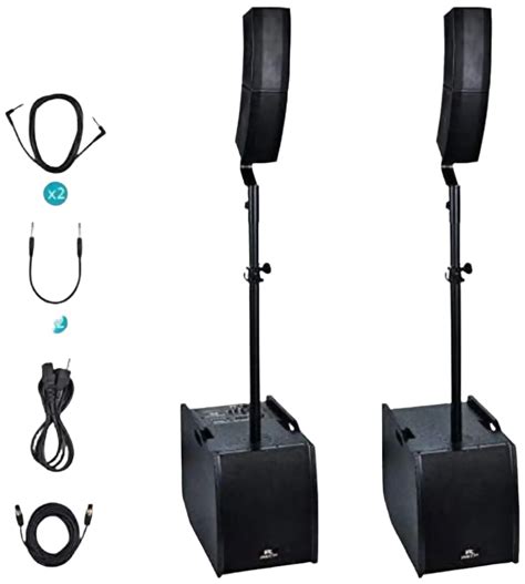 Proreck Club 3200 Pa Speaker System 3000w Combo 4 Line Array Speakers