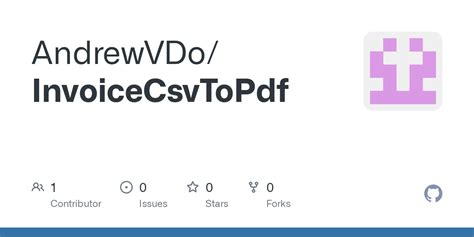 GitHub AndrewVDo InvoiceCsvToPdf