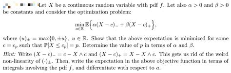 Solved Let X Be A Continuous Random Variable With Pdf F Let Chegg