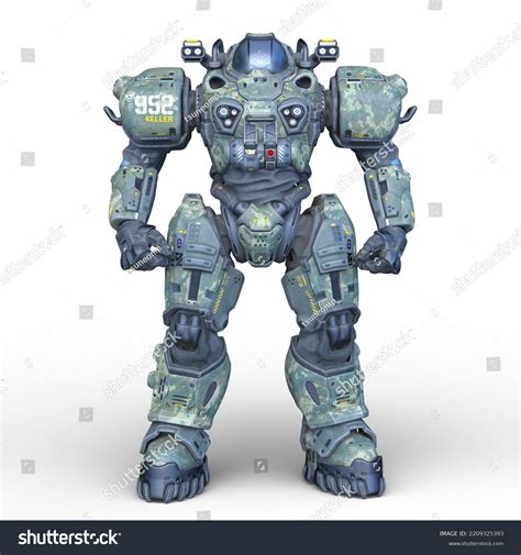 전투 로봇의 3d 렌더링 스톡 일러스트 2209325393 Shutterstock