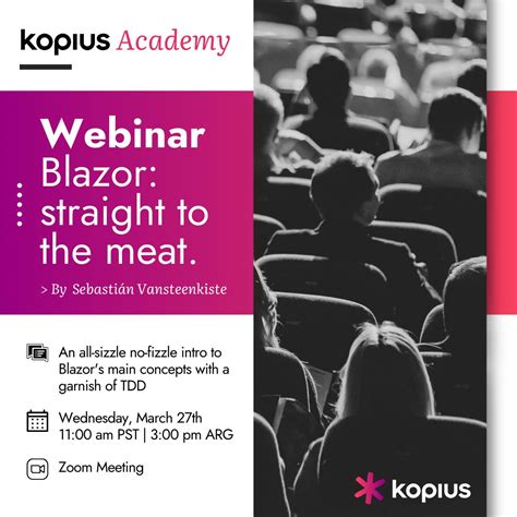 Carolina Pelosi On Linkedin Kopiusacademy Blazor Webinar