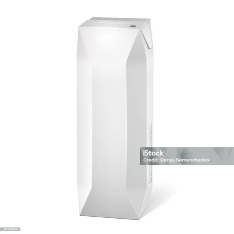 주스 판지 패키지 빈 화이트입니다 흰색 배경에 고립 된 제품입니다 디자인에 대 한 준비 제품 패킹입니다 벡터 Eps10 우유팩에 대한 스톡 벡터 아트 및 기타 이미지