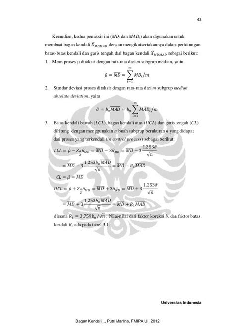 Control Chart Based On Median And Median Absolute Deviation