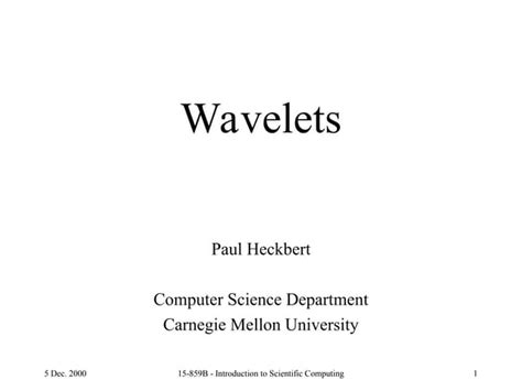 wavelets transofrm applications intro ppt