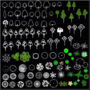 Autocad Tree Set For Drawing All Kind Of Projects Autocad Blocks Library Drawings Symbols