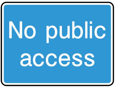 Information Signs No Public Access Stickers Direct