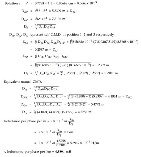 Inductance Of Three Phase Double Circuit With Unsymmetrical Spacing But