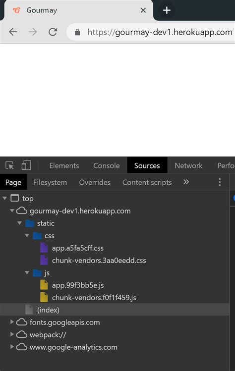 Javascript Chrome Not Loading All Webpack Js Source Files But