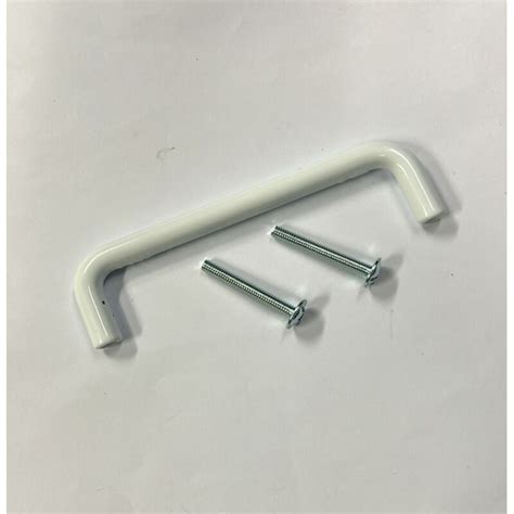 Oreca Maniglia Tonda In Zama Laccata Bianca 104x96mm