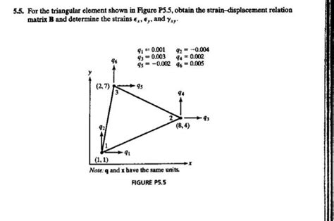 Solved 5 5 For The Triangular Element Shown In Figure P5 5
