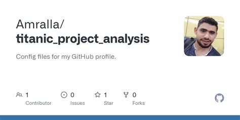 GitHub Amralla Titanic Project Analysis Config Files For My GitHub Profile
