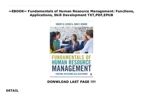 ~ebook~ Fundamentals Of Human Resource Management Functions