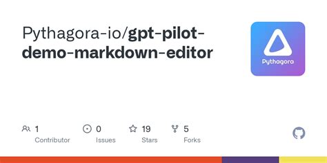 github pythagora io gpt pilot demo markdown editor