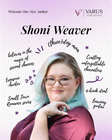 Varus Publishing Signs Debut Author Shoni Weaver For A 4 Book Small
