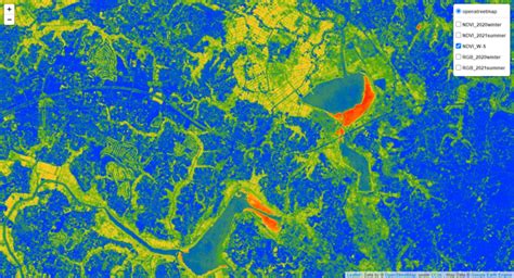 Python衛星データから地図上で植生状態を確認する方法NDVI LabCode
