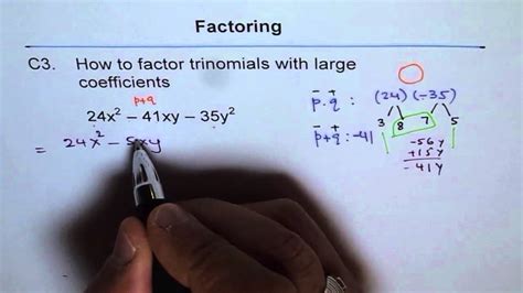 factoring trinomials with large numbers c3 youtube