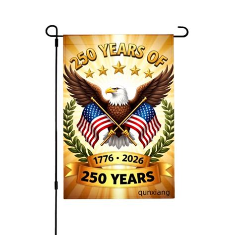 Amhnf 250 Years Of American Independence Eagle Flag With Stars And Stripes 1776 2026 For Home