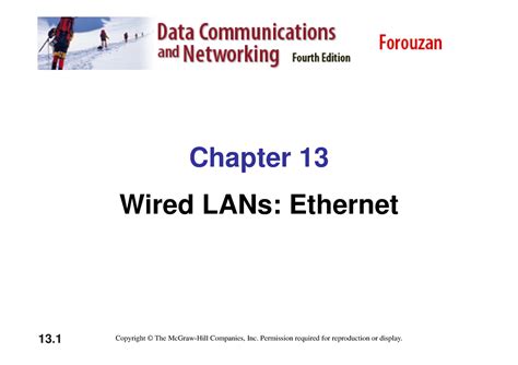 Ch13 Ethernet 6655yyy65 Chapter 13 Wired Lans Ethernet 13
