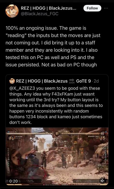 Psa There Might Be An “input Bug” Of Some Kind Since The Most Recent