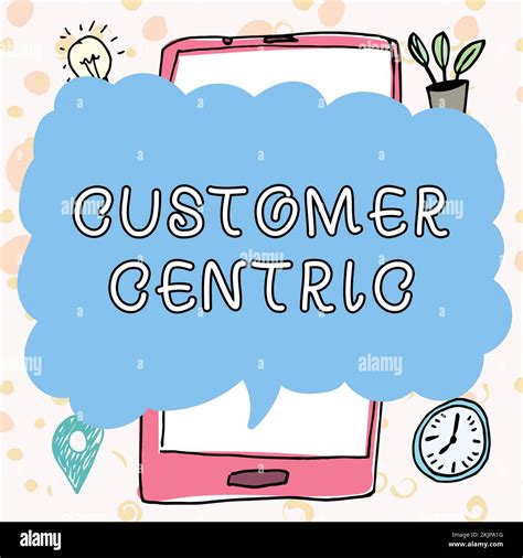 Hand Writing Sign Customer Centric Word For Process Of Looking After Customers To Ensure Their
