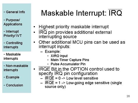 General Info Purpose Applications Interrupt Priority IVT Interrupts
