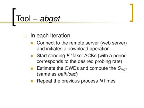 Ppt Available Bandwidth Measurement As Simple As Running Wget