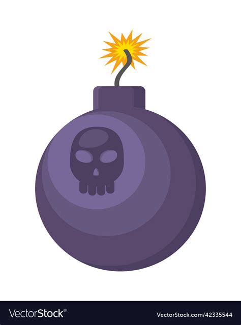Bomb Explosive With Skull Royalty Free Vector Image