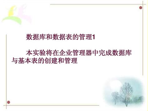 实验2 数据库和数据表的管理1 word文档在线阅读与下载 无忧文档