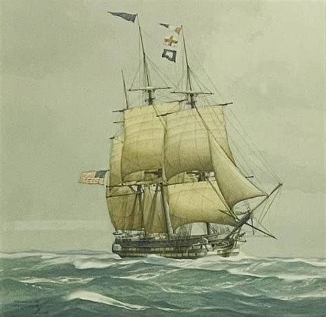 Derek George Montague Gardner Gun Ship Watercolor 0207 On Sep 14
