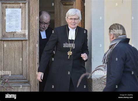 Arch Bishop Antje JackelÃƒÂ©n Followed By Her Husband Heinz JackelÃƒÂ