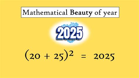 7 Beautiful Patterns Behind The Unique Mathematical Year 2025 Youtube
