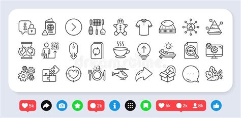 Update Document Vegetables And Return Package Line Icons Pack For Web