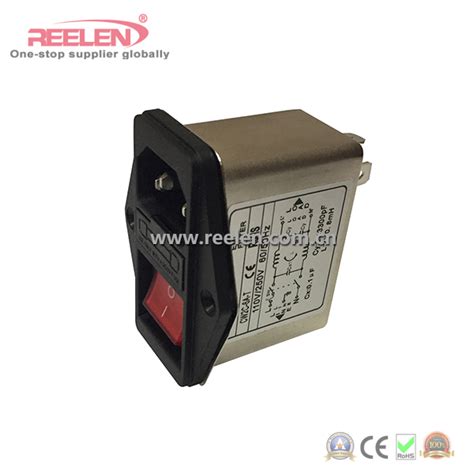 6A Single Phase Single Pole Socket Type EMI Filter