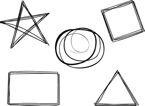 Premium Vector Set Of Hand Drawn Elements For Selecting Text Round Rectangular And Triangle