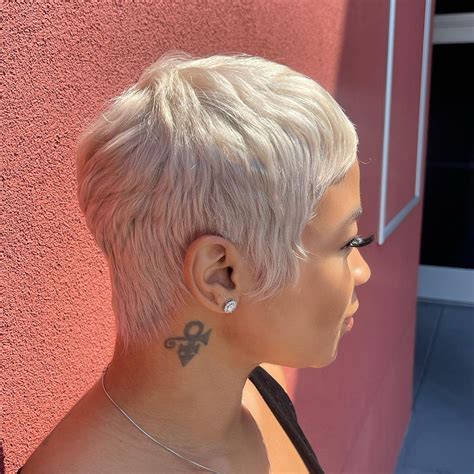 Blonde Pixie Cut On Black Women