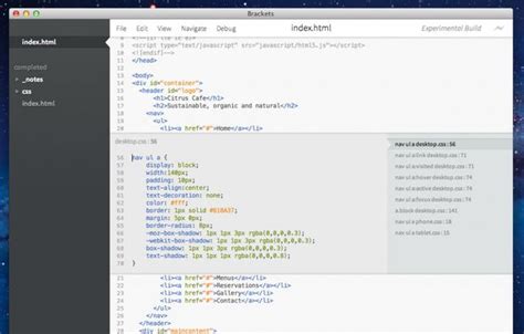 Brackets A Modern Open Source Text Editor That Understands Web Design