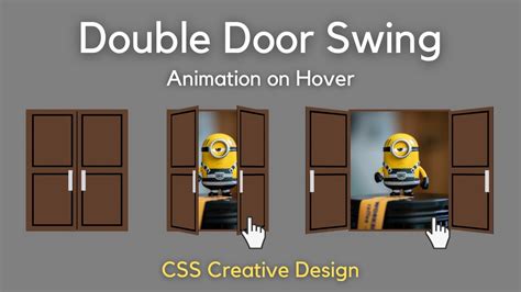 Css Double Door Swing Effect Using Html Css Pure Css Tutorial Youtube